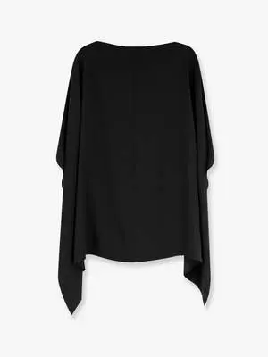 Alberta Ferretti Viscose Cape - Black