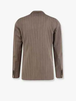 Tagliatore Doublebreasted Virgin Wool Suit With Herringbone Pattern