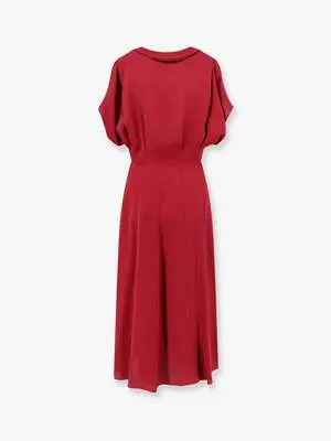 Alberta Ferretti Viscose Dress With Rouches