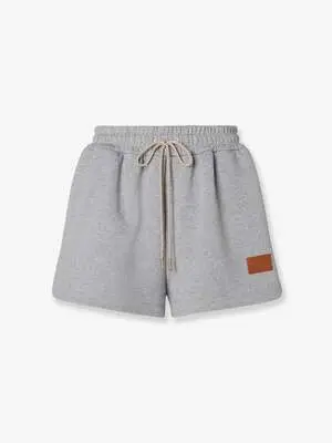 Fendi Essentia Cotton Jersey Shorts - Grey