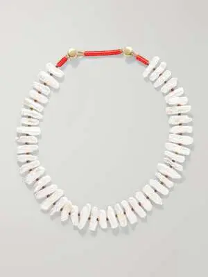 ROXANNE ASSOULIN The Pearls Branch Beaded Necklace - Ivory