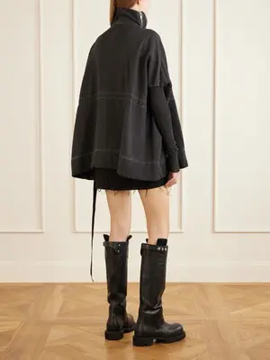 Rick Owens Mountain Sail Drawstring Cotton-jersey Jacket