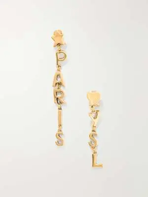 Saint Laurent Paris -tone Earrings - Gold