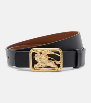 Burberry Embossed Leather Belt - Black