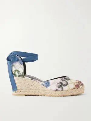 Missoni Eva Braided Wedge Espadrilles - Blue