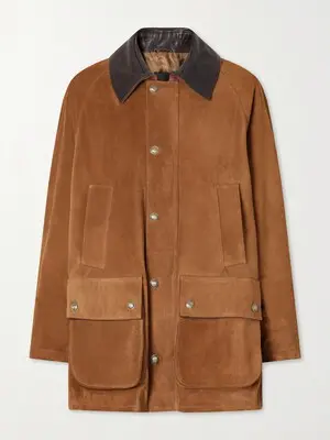 NILI LOTAN Kedem Suede Parka - Brown