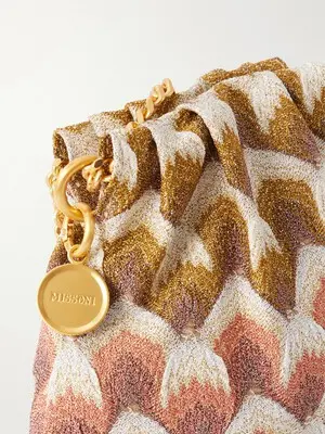 Missoni Crochet-knit Drawstring Bag
