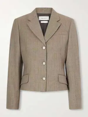 Alexander McQueen Wool Twill Blazer - Gray