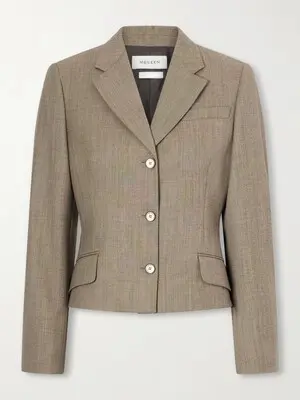 Alexander McQueen Wool Twill Blazer - Gray