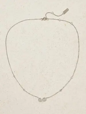 Messika My Twin Diamond Necklace In 18-karat White