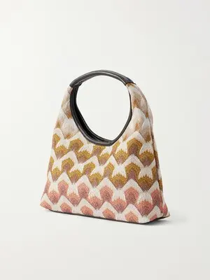 Missoni Hobo Tote In Metallic Crochet