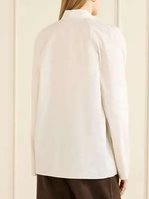 LEMAIRE Ascot Cotton And Silk-blend Shirt - Cream