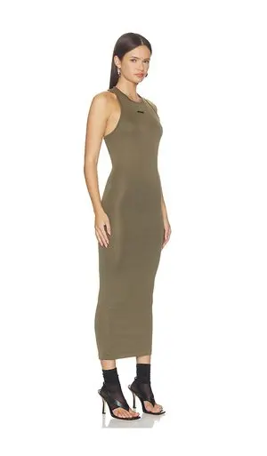 Fear Of God Soft Rib Racerback Dress - Moss