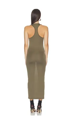 Fear Of God Soft Rib Racerback Dress - Moss