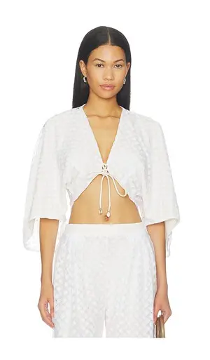 Azulu Elif Cropped Lace Top