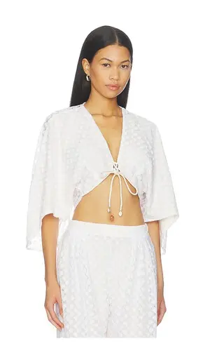 Azulu Elif Cropped Lace Top