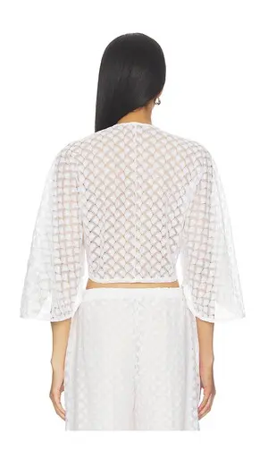 Azulu Elif Cropped Lace Top