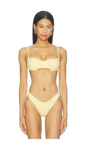 Devon Windsor Laurel Bikini Top In Yellow