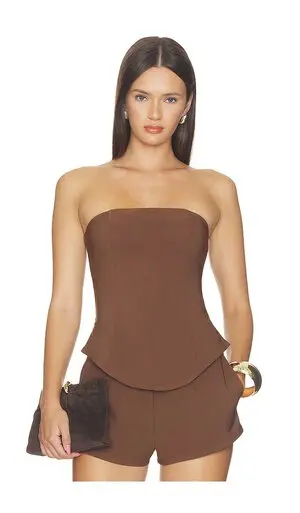 ALL THE WAYS Harlem Strapless Top - Brown
