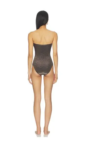 Ulla Johnson Monterey Maillot In Metallic Gold
