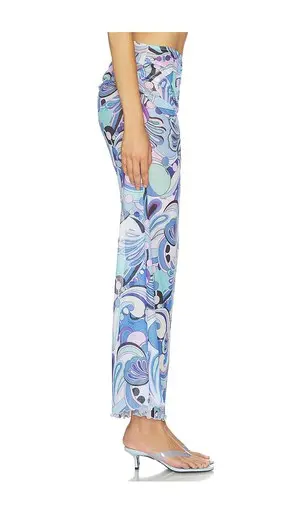 CAPITTANA Sofia Printed Mesh Skirt With Ruched Detailing