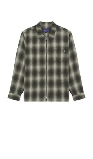 THISISNEVERTHAT Nep Check Zip Shirt In Grey