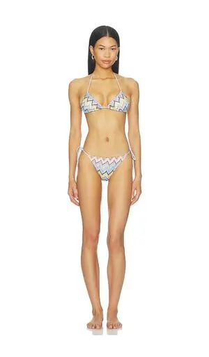 Missoni Two-piece Bikini Set With Metallic Zigzag Print - Multicolor