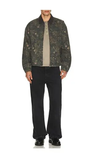 THISISNEVERTHAT Denim Blouson Jacket In Green