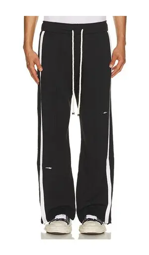 NAHMIAS Repaired Track Pant In Black - Aged Black