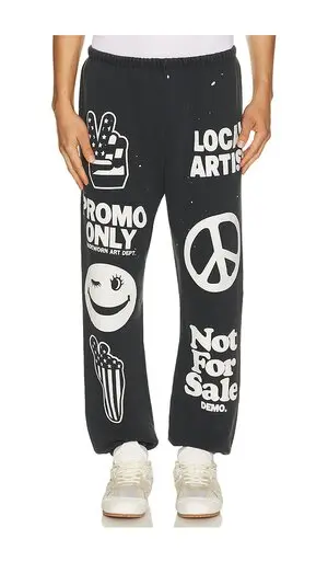 MadeWorn Art Happens P.e. Sweatpants In Black