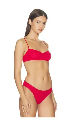 COU COU The Balconette Bra In Red