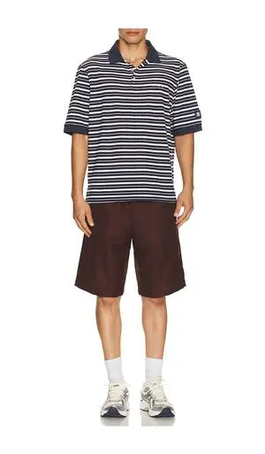 MANORS Goat Pique Stripe Polo