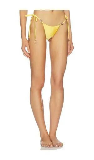 RUNAWAY THE LABEL Tiago Tie Side Bikini Bottom In Yellow