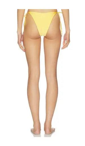 RUNAWAY THE LABEL Tiago Tie Side Bikini Bottom In Yellow