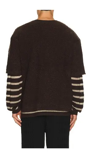 ISA BOULDER Repeat Stripe Top In Brown