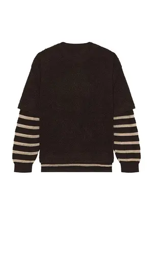 ISA BOULDER Repeat Stripe Top In Brown