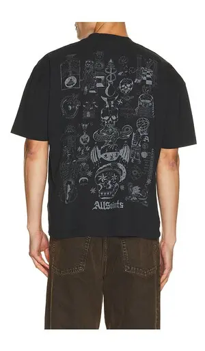 ALLSAINTS Ignis Short Sleeve Tee In Black - Washed Black