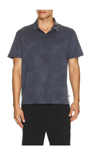 VINTAGE SUMMER Performance Pique Polo In Blue - Navy