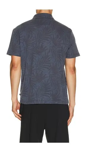 VINTAGE SUMMER Performance Pique Polo In Blue