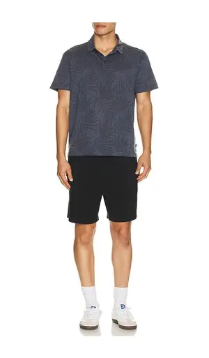 VINTAGE SUMMER Performance Pique Polo In Blue
