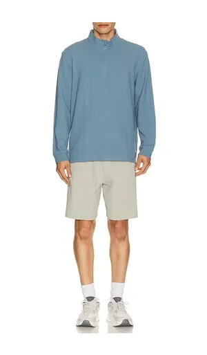 VINTAGE SUMMER Performance Diamond Tech Quarter Zip In Blue