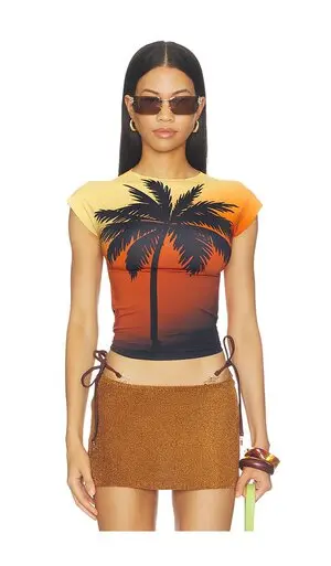 1XBLUE Palm Tree T-shirt