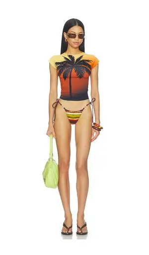 1XBLUE Palm Tree T-shirt