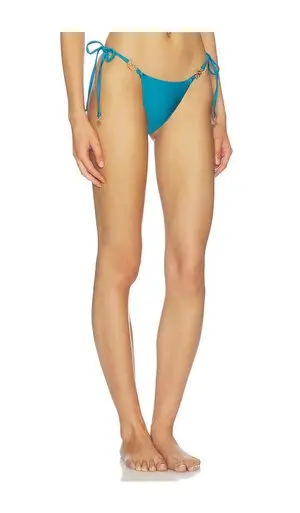 RUNAWAY THE LABEL Cuba Side Tie Bikini Bottom In Blue