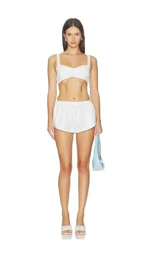 For Love & Lemons Trixie Bralette In White