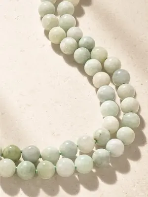 Jia Jia 14 Karat Gold And Jade Bead Necklace
