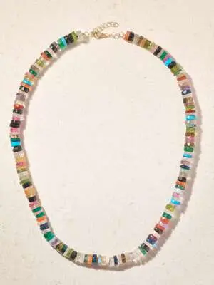 Jia Jia Rainbow 14 Karat Gold And -stone Necklace - Multi