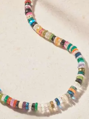 Jia Jia Rainbow 14 Karat Gold And -stone Necklace