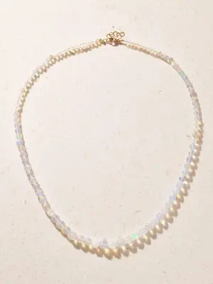 Jia Jia 14-karat Gold Opal Necklace - White