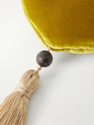Le Sundial Lee' Velvet Clutch With Tassel Detail